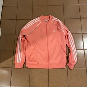 adidas | Jackets & Coats | Pink Adidas Originals Womens Track Jacket M ...